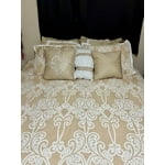 Nanshing Devi 9 Piece Scroll Transitional Comforter Set, Queen, Gold ...