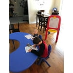 Flash Furniture Kids' Half-Moon Adjustable Activity Table Set with 4 ...