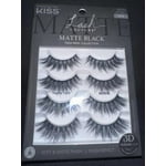 KISS Lash Couture Matte Black Faux Mink False Eyelashes, Strip Lashes ...
