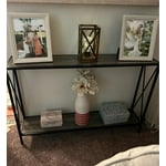 Ktaxon 2-Tier Console Table, Sturdy Metal Frame, Sofa Table TV Stand ...