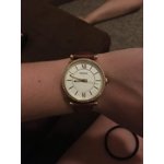 Fossil Women's Carlie Three-Hand Rose Gold Stainless Steel Watch ES4301 ...