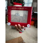 Etch A Sketch Classic Red Doodle Art Drawing Toy for Kids, Magic Screen ...