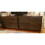 Homfa 6 Deep Big Drawers Double Dresser, 47'' Wide Storage Cabinet for ...