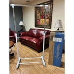 Mainstays Adjustable Rolling Garment Rack Metal Chrome, White, 84 ...