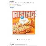 Great Value Rising Crust Cheese Pizza 28.10 oz Frozen with Cheddar ...