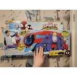 Marvel Spidey 2-in-1 HQ Tower Playset, Transport Toy Set with Web ...