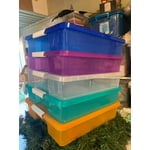 Storex Paper Storage Container, 12x12 Craft Supplies Box, Stack & Store ...