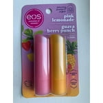 eos Sunset Sips Lip Balm Stick- Pink Lemonade & Guava Berry Punch, 0.14 ...
