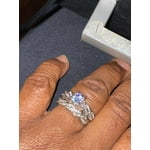 Sz 11 Sterling Silver 925 CZ Cubic Zirconia Infinity Wedding Engagement Ring Set - Walmart.com