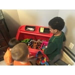 Step2 2-In-1 Tan Toy Storage Box & Art Lid Plastic Toy Chest - Walmart.com