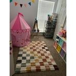 Mainstays Rainbow Checkered Shag Indoor Rug 5x7 - Walmart.com