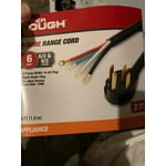 Hyper Tough 6-Foot 4-Wire Range Cord, Black, 50A, NEMA 14-50 Plug ...