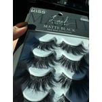 KISS Matte Black Faux Mink Lashes Multipack 4 Pairs Natural Curl Volume ...