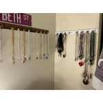 Mainstays Black Key Rail with Satin Nickel Hooks, 8.75 Inch Wall Mount ...
