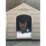 Rimax ECO Resin Dog House for Medium and Large Breeds, Taupe, 36"W ...