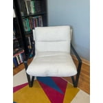 DHP Gatsby Upholstered Sling Accent Chair for Living Room, Camel Faux Leather - Walmart.com