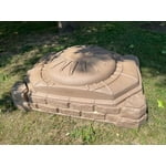 Step2 Naturally Playful Sandstone Beige Plastic Sandbox Toy with Cover ...