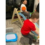 OLAKIDS Preschool Wooden Equipment Playsets, 2 in 1 Montessori Climbing ...