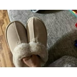 Joyspun Women's Suede Platform Clog Slippers - Walmart.com