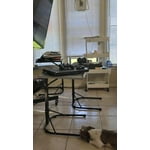 Mainstays Adjustable Folding Table, Black, Recommended for Banquets ...