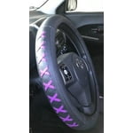 FH Group Genuine Leather Lace-Up Steering Wheel Cover - Orange ...