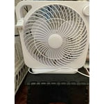 Mainstays Compact 9 Inch Box Fan with 3 Speeds Black, Portable Desktop ...