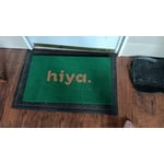 TOWN & COUNTRY TERRA Hiya Painted Welcome Outdoor Door Mat, Natural ...