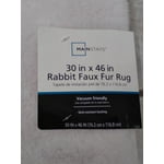 Mainstays Solid Soft Rabbit Faux Fur Area Rug Ivory,30x46" - Walmart.com
