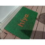 TOWN & COUNTRY TERRA Hiya Painted Welcome Outdoor Door Mat, Natural ...