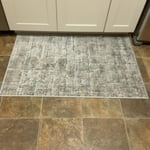 Crosshatch Grey High Low Indoor Area Rug - Stain-Resistant - 30 x 46 ...