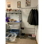 Ktaxon Heavy Duty Clothing Rack, Rolling Wardrobe with Shelves and ...