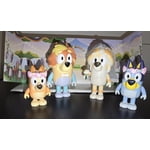 Bluey Wedding Time Toys: 4-Pk Figures- Uncle Rad, Frisky, Bluey & Bingo ...