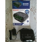 Sharp AM/FM Clock Radio with Dual Alarms, LED Green Display, Electric ...
