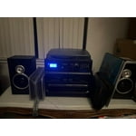 Trexonic 3-Speed Turntable, CD, Dual Cassette, BT, FM Radio, USB/SD ...