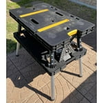 "Keter Portable Workbench Sawhorse with 12"" Clamps, 2 Pack, Black ...