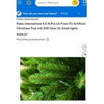 Puleo International 4.5 ft.Pre-Lit Fraser Fir Artificial Christmas Tree ...