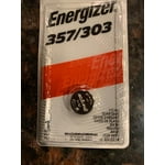 Energizer 357/303 Long-Lasting Mercury-Free Button Cell Batteries, 3 ...