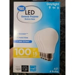 Great Value 18 Year LED Light Bulbs A21100 Watts Equivalent E26 ...