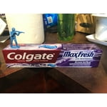 Colgate Max Fresh Knockout Toothpaste with Mini Breath Strips, Electric ...