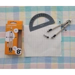 Fiskars 12-inch Metal Compass with 180-Degree Protractor, School Math ...