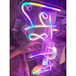 Urban Shop Lets Party LED Neon Color Changing Sign, 20.5" L x 8.9" H ...