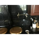 Contemporary Wall-Mount Pot Filler in Matte Black 1165LF-BL - Walmart.com