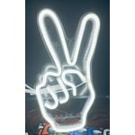 BrightSide Peace Hand 14" Neon LED Decorative Wall Sign, USB-Powered ...