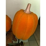 Harvest Orange Flocked Pumpkins, Set of 2, by Way To Celebrate ...