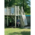 VinylWorks 5'x5' Above Ground Pool Deck Kit, Resin Made, Taupe, Easy ...