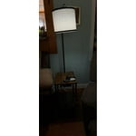 SUNMORY Floor Lamp with Table, 3-Tier Shelves, USB Port, Adjustable LED ...