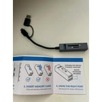 Onn+ USB 3.0 Hub with 5 Ports, SD and microSD Card Reader, USB-C ...