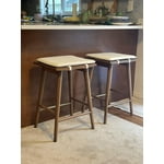 Isaac Modern Backless Bar Stool with Round Soft Padded Boucle Seat and ...