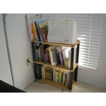 Open Sided 3-Shelf Bookcase, Black and Light Oak - Walmart.com ...