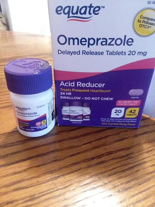 Equate Omeprazole Delayed Release Tablets 20 Mg Acid